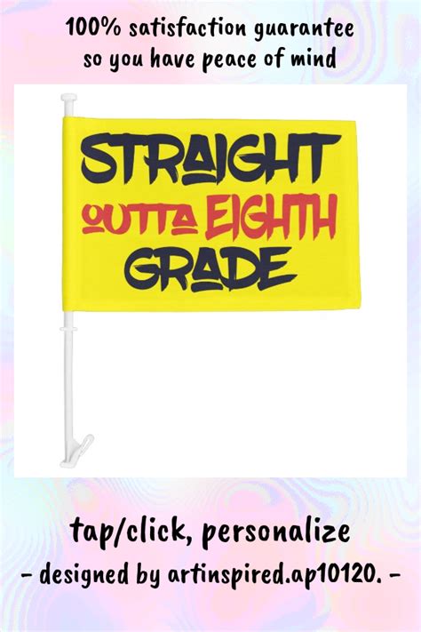 8th Grade Graduation End Of School Funny Car Flag Zazzle School Humor 8th Grade Graduation