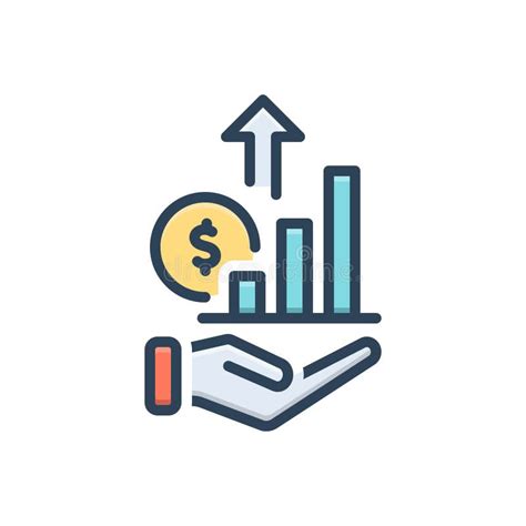 Color Illustration Icon For Interest Investment And Benefit Stock