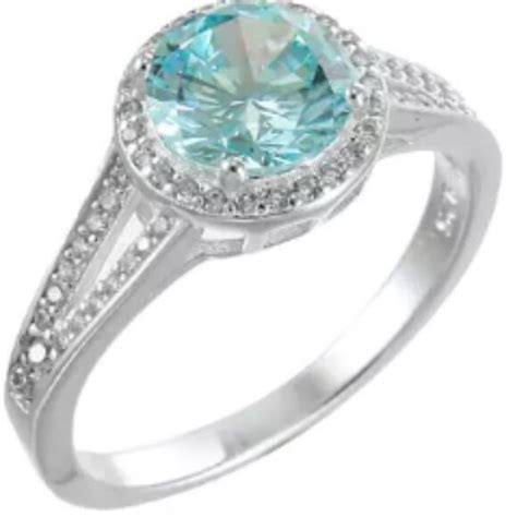 Belk Jewelry Sterling Silver Lab Created Sterling Silver Light Blue
