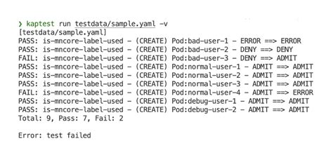 kubernetes の validating admission policy のテストツールを開発しました preferred