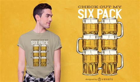 Beer Six Pack T Shirt Design Vector Download