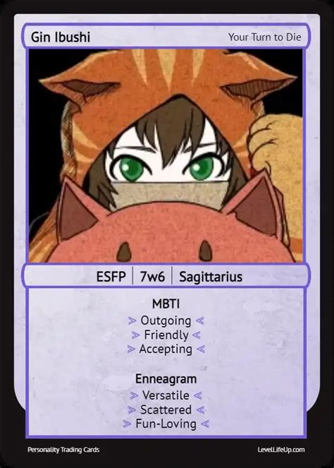 Gin Ibushi Enneagram And Mbti Personality Type Level Life Up