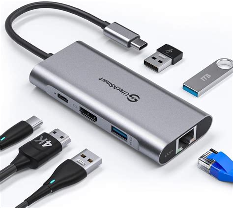 Usb C Ethernet Multiport Adapter Hub Kompatibel F R Macbook Kaufen Auf Ricardo