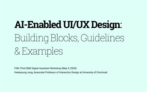 Pdf Ai Enabled Uiux Design Building Blocks Guidelines And Examples