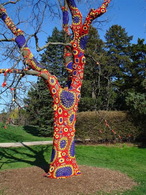 Crochet Tree Crochet Tree Garden Art Diy Tree Art
