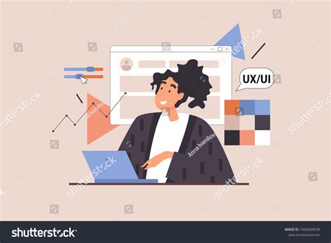 Ux Ui Design Concept Vector Illustration Stock Vector Royalty Free Shutterstock