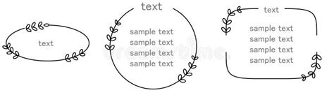 Set Of Simple Monochrome Wire Style Text Frames Stock Vector Set Of Simple Monochrome Wire Style Text Frames Stock Vector