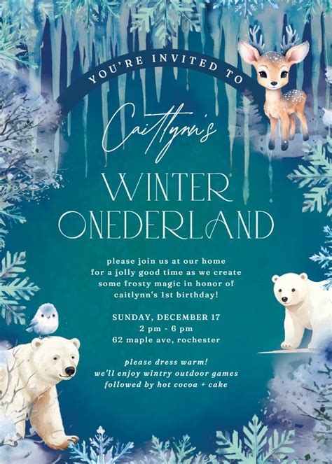 Winter Printable Party Invitations