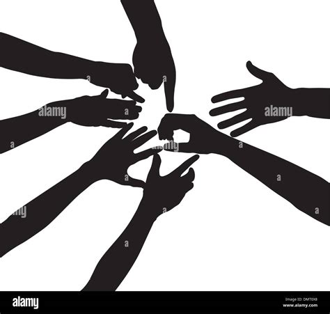 Teamwork By Hand Stock Vector Image And Art Alamy