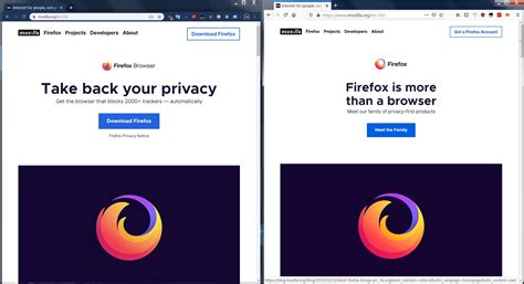 Difference Between Chrome And Firefox Even At Mozilla Main Page Rfirefox