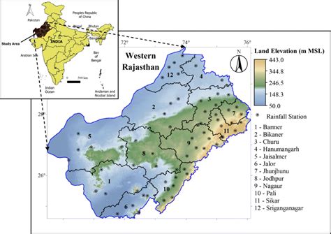 Location Map Of Western Rajasthan India Showing Locations Of 62 Download Scientific Diagram