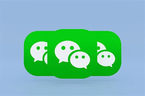 Premium Photo Wechat Application Logo 3d Rendering On Blue Background