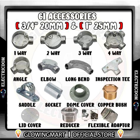 20mm 3 4 25mm 1 Gi Conduit Fitting Thread No Thread Tee Box