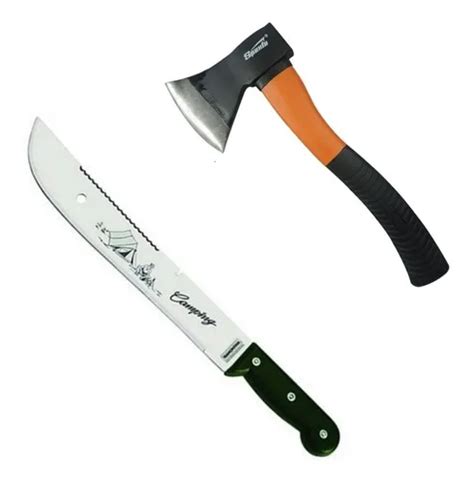 Kit Camping Facão Inox Tramontina Machadinha Sparta Parcelamento Sem Juros