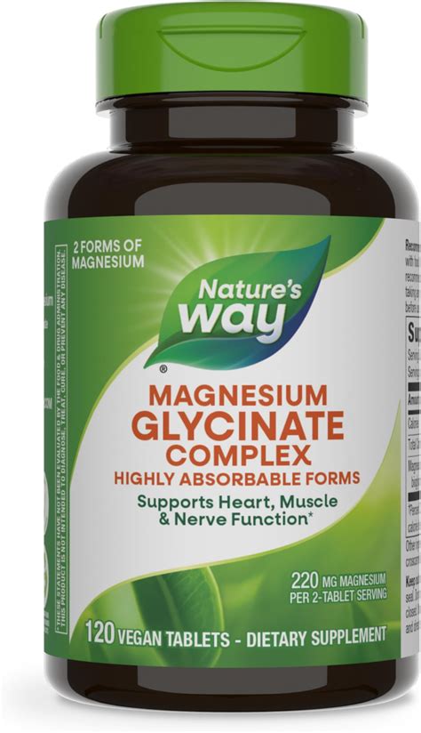 Natures Way Magnesium Glycinate Complex Supports Heart