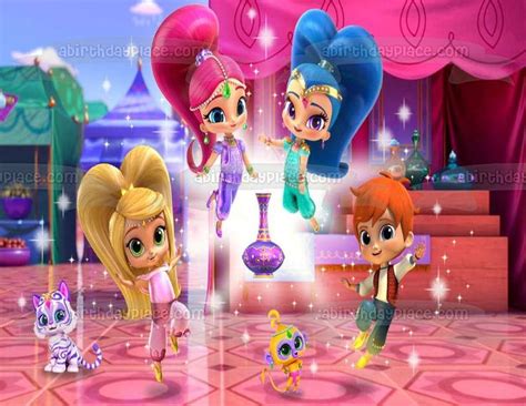 Shimmer And Shine Leah Zac Tala Nahal Edible Cake Topper Image Abpid00