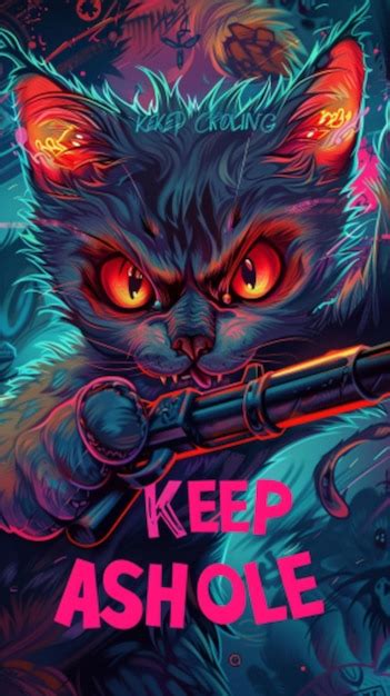 A Poster For A Cat Called Keep Calm Premium Ai Generated Image
