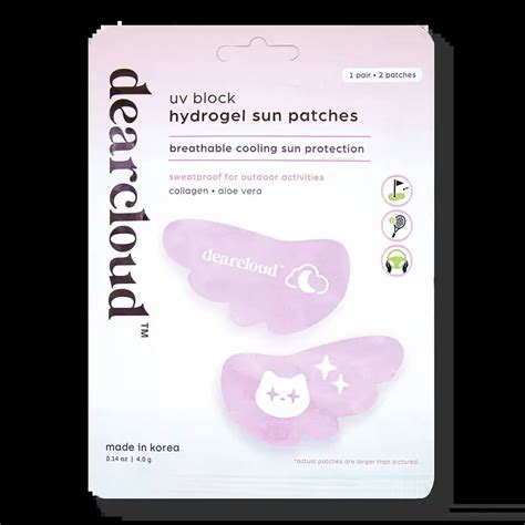 Dearcloud Uv Block Hydrogel Sun Patches Ingredients Explained