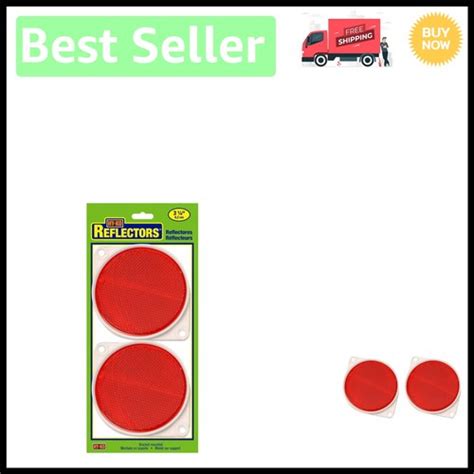 Durable Red Nail On Reflector Set 3 14 Diameter Plexiglass Safety