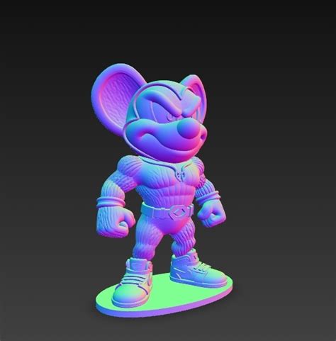 🐁 Stylized Knit Mickey Mouse Figure Muscular And Aggressive