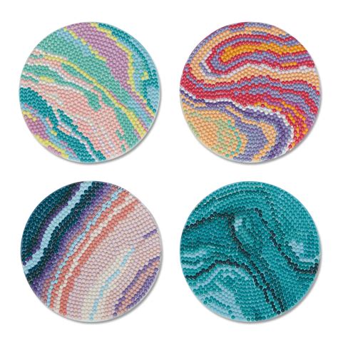 Round Marbled Diamond Art Coaster Kit By Make Market® Michaels