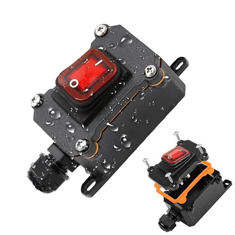 Karlkers 12v Inline Cord Switch Ip67 Waterproof 20a Outdoor Onoff