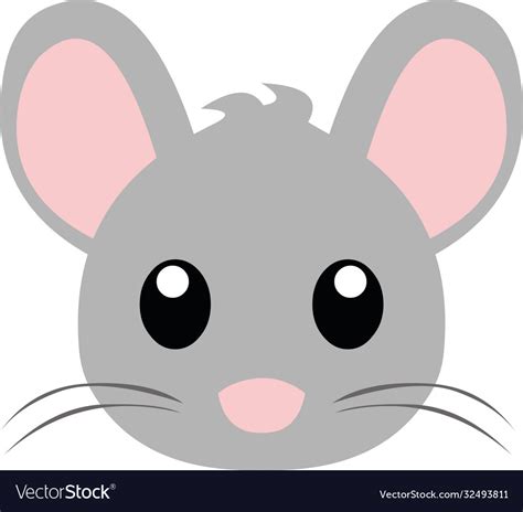 Face Mouse Cartoon Royalty Free Vector Image Vectorstock