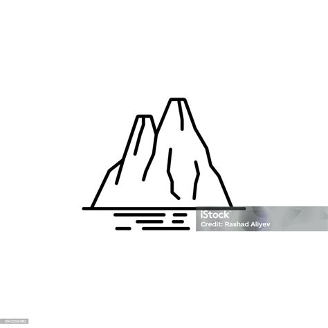 절벽 아이콘입니다 모바일 개념 및 웹 응용 프로그램에 대 한 프리 아이콘의 요소입니다 웹 및 모바일 선 절벽 아이콘을 사용할 수 있습니다 0명에 대한 스톡 벡터 아트 및