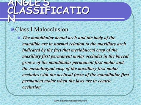 Angles Classification And Its Shortcoming 2 Certified Fixed Orthodontic Courses By Indian Dental