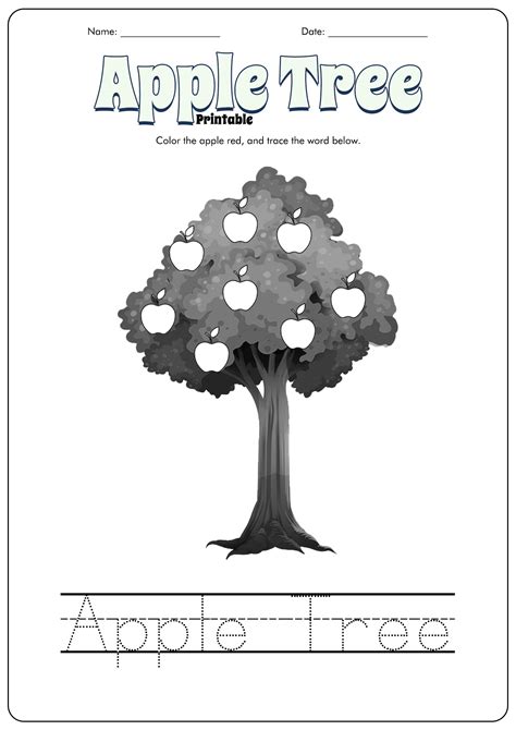 Printable Apple Tree Activity