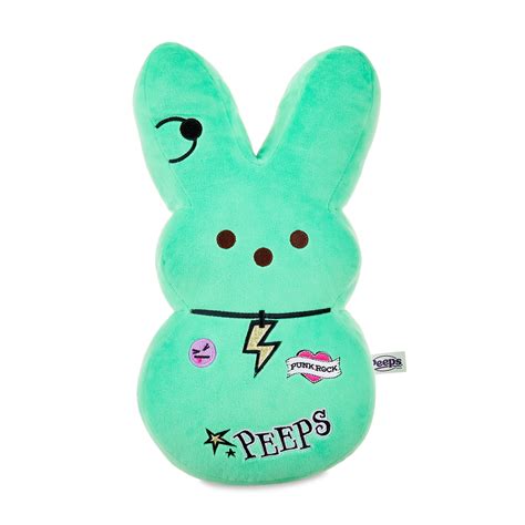 Peeps 16 Inch Green Emo Bunny Plush Toy