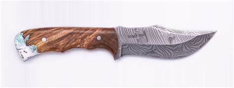 Carved Damascus Hunting Knife 10367 Carved Knives