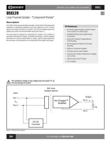 All Dataforth Corporation Catalogs And Technical Brochures