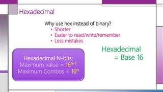 Hexadecimal Calculations And Explanations PPTX