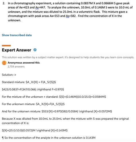 Solved Pictured Below Is The Question And An Answer I Chegg