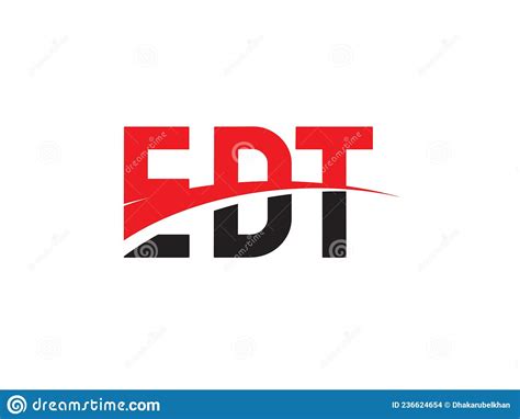 Edt Letter Initial Logo Design Vector Illustration Stock Vector
