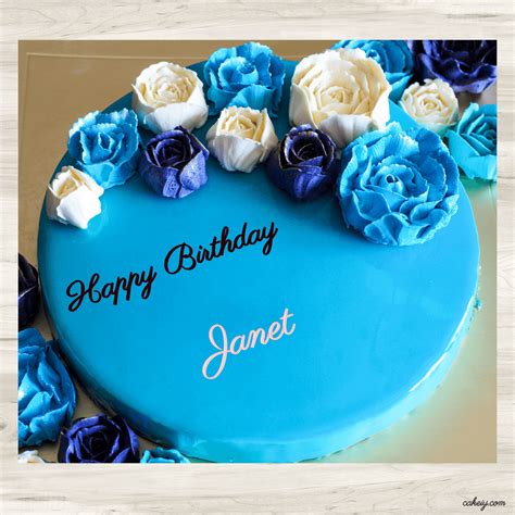 🎂 Happy Birthday Janet Cakes 🍰 Instant Free Download Cakeiy