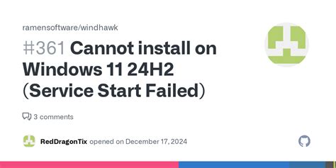 Cannot Install On Windows 11 24h2 Service Start Failed · Issue 361 · Ramensoftwarewindhawk