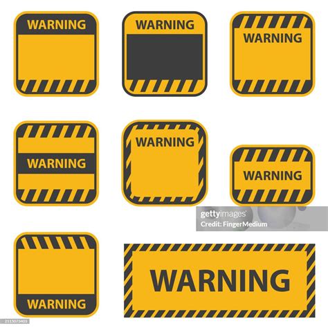Warning Sign Vector Set High Res Vector Graphic Getty Images