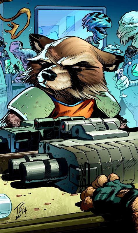 Comic Book Artwork • Rocket Raccoon Marvel Marvel Art Rocket Raccoon