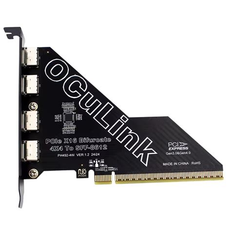 4 Port Oculink Pcie Adapter Card External Gpu Nvme Ssd High Speed Pcie