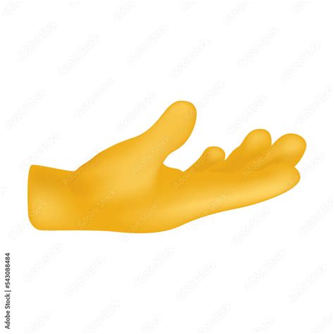 Palm Up Hand Emoji Icon Illustration Sign Gesture Vector Symbol