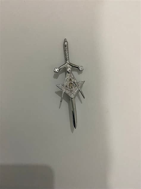 Masonic Sword Kilt Pin Premium Quality Antique And Chrome Finish For
