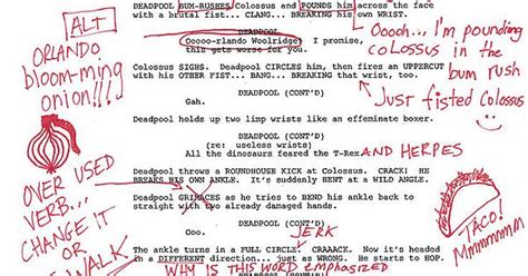 Deadpools Script Notes Imgur
