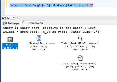 Sql Server Why Like Filter Is Not Hit The Index When The Query Starts