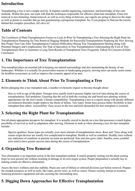 Ppt Unveiling The Secrets Responsible For Effective Tree Transplant