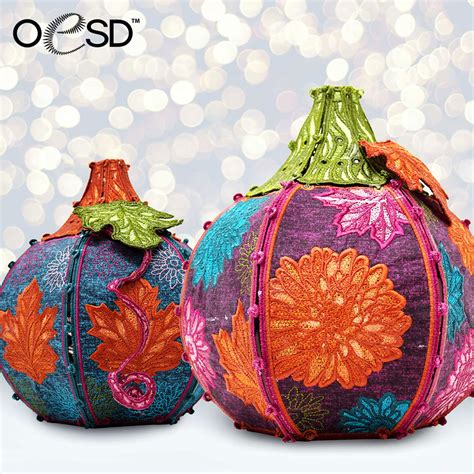 Oesd Embroidery Design Freestanding Fall Floral Pumpkins My Sewing Room