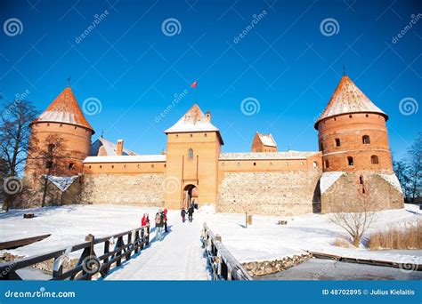 Trakai Castle In Winter Editorial Image Image Of Centre 48702895