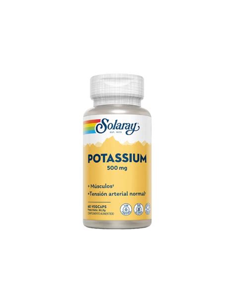 Solaray Potasio 500mg 60 Cápsulas