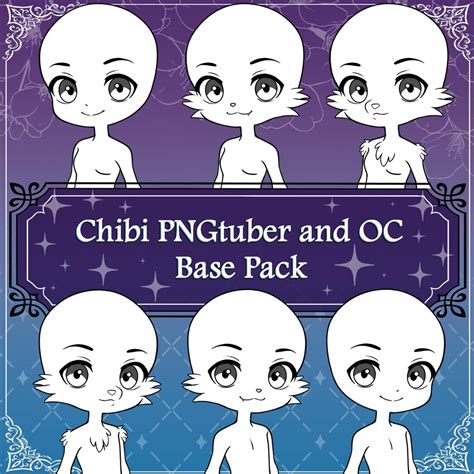 Chibi Pngtuber And Oc Base Pack With Anime And Furry Assets Digital